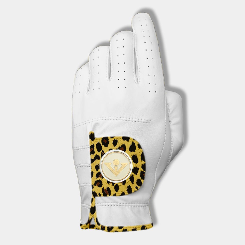 Chelsea Cheetah | Women's Cheetah Print Yellow & White Golf Glove