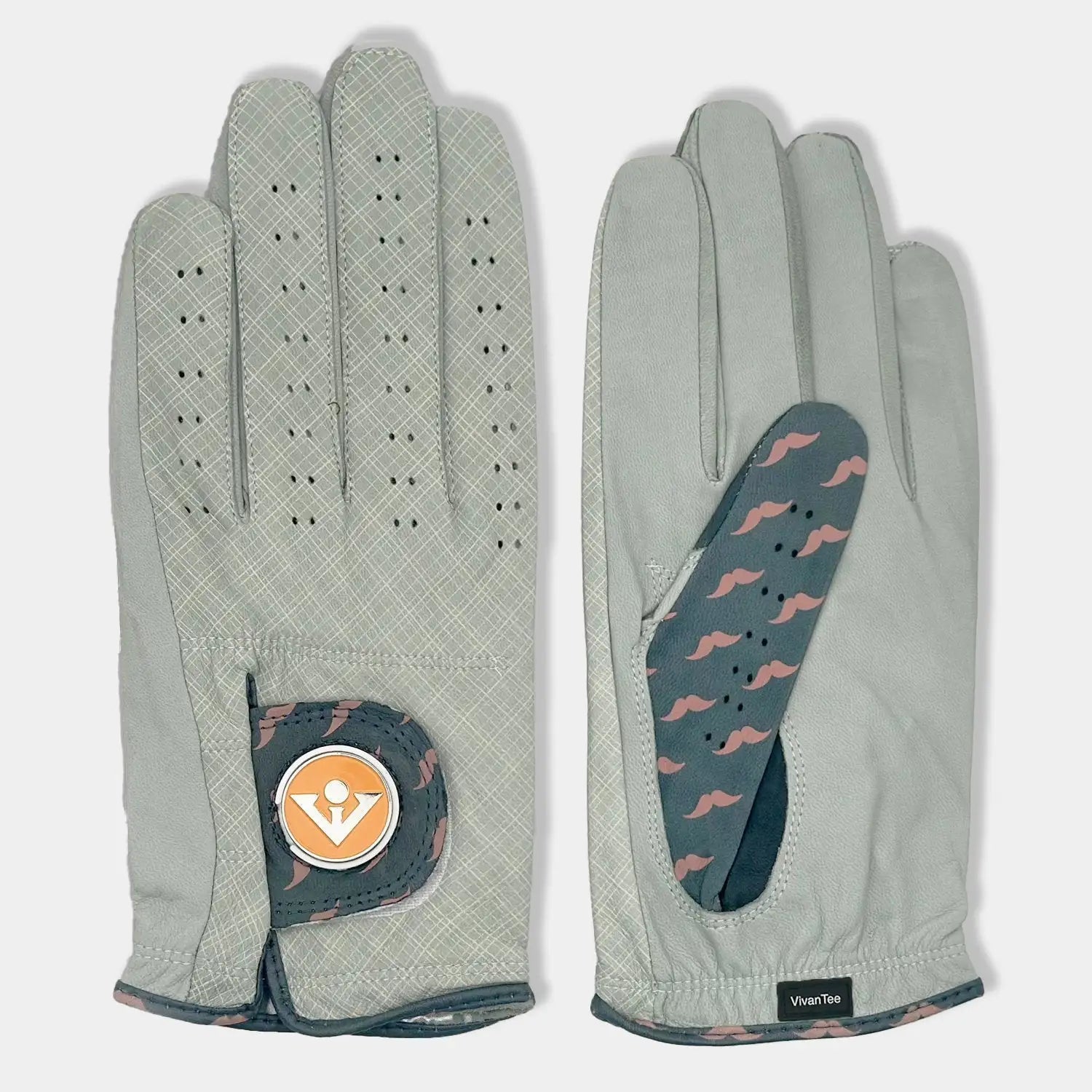 Men's Mustache Patterned Golf Glove | Wooly-Burg